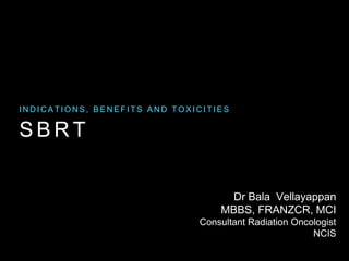 SBRT benefits and toxicities | PPT