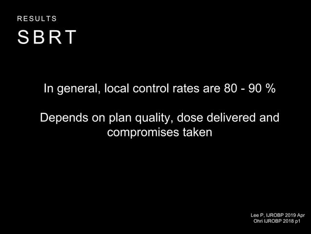SBRT benefits and toxicities | PPT