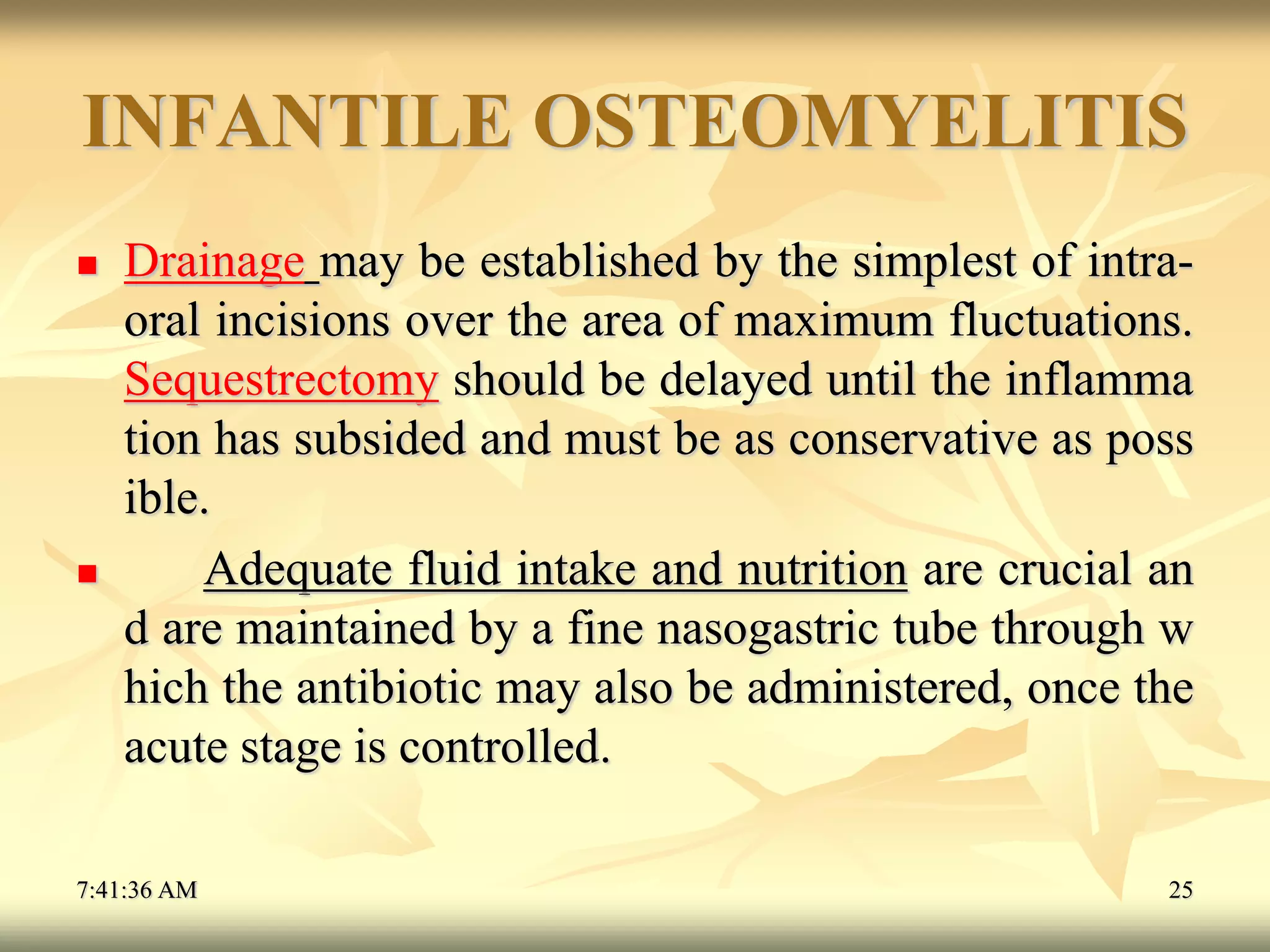 OSTEOMYELITIS TREATMENT PROTOCOL | PPTX