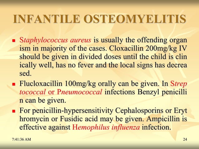 OSTEOMYELITIS TREATMENT PROTOCOL | PPT