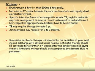 OSTEOMYELITIS TREATMENT PROTOCOL | PPTX