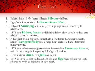 Balassi élete, pályaképe | PPTX