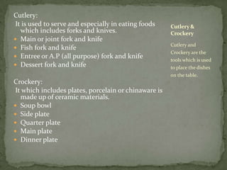 Hospitality - Food and Beverage | PPTX
