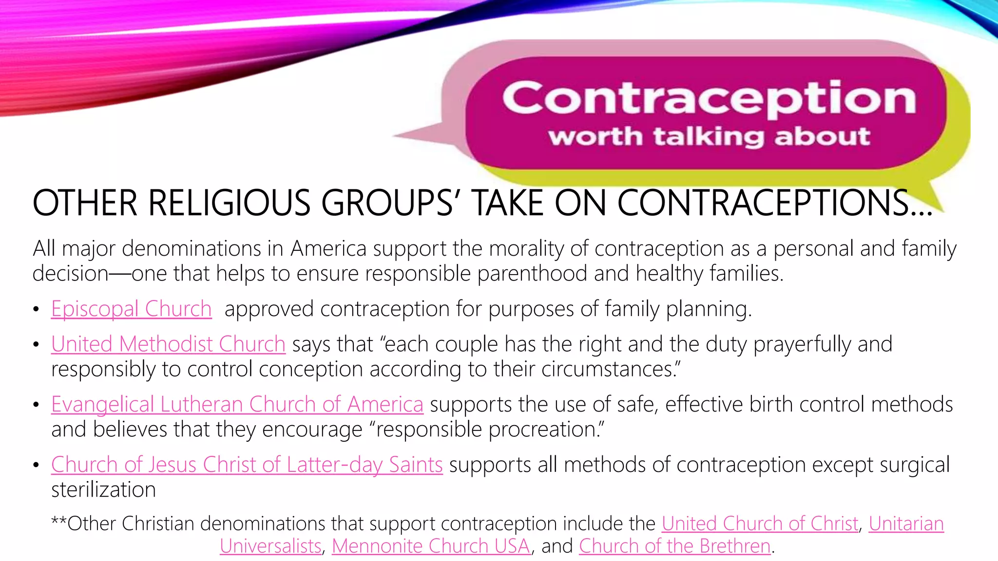 Modern Ethical Issues on CONTRACEPTIONS | PPTX
