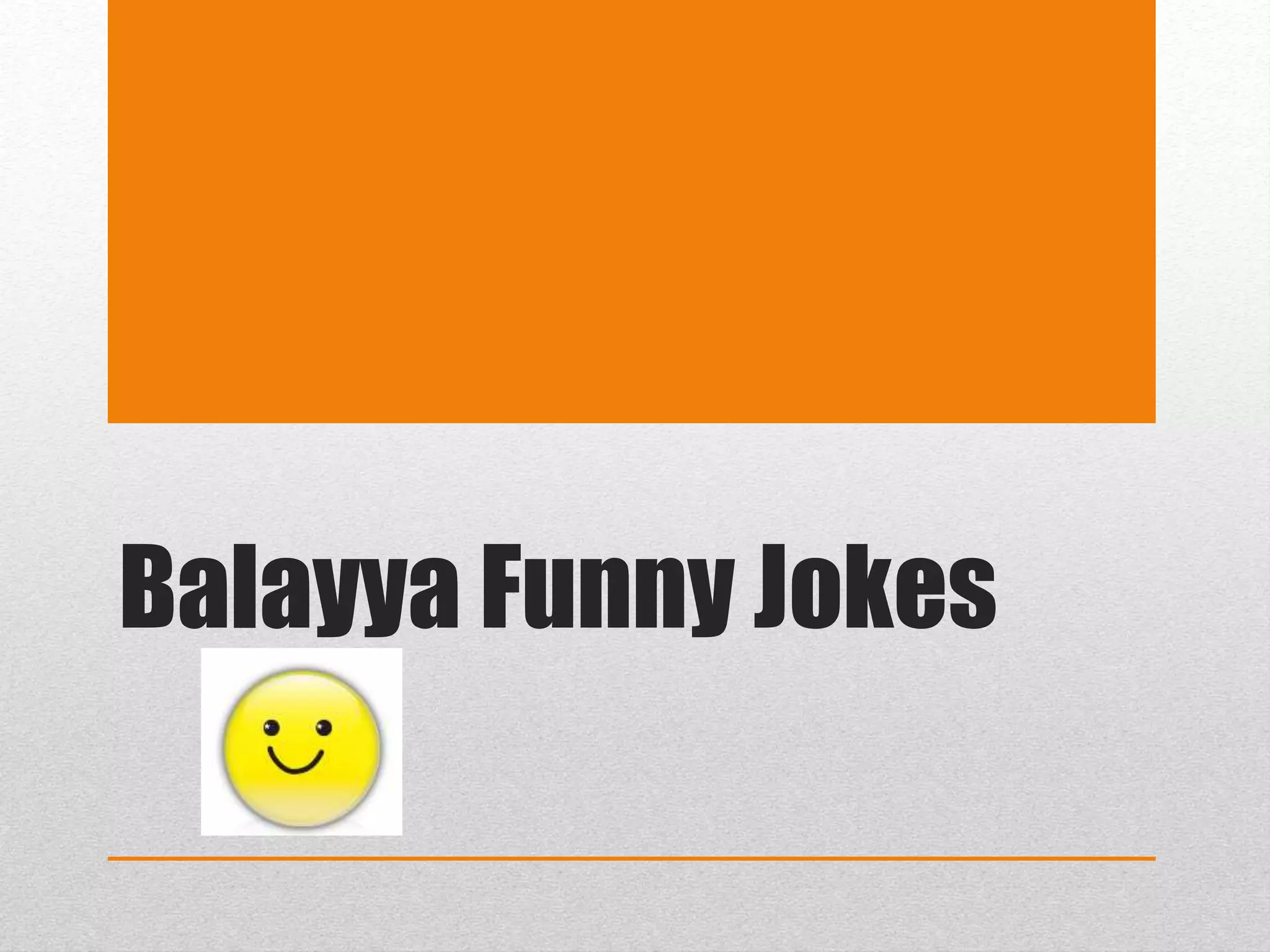 Balayya Funny Jokes | PPTX