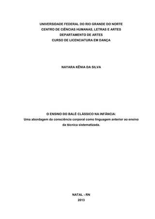 Balé classico e infancia | PDF