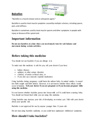 Balcofen | DOCX | Brain and Nervous System Disorders | Diseases and ...