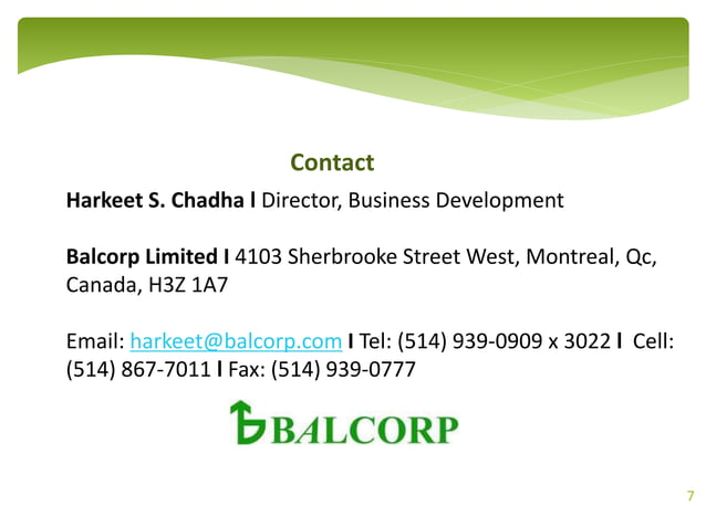 Balcorp guar gum presentation | PPT