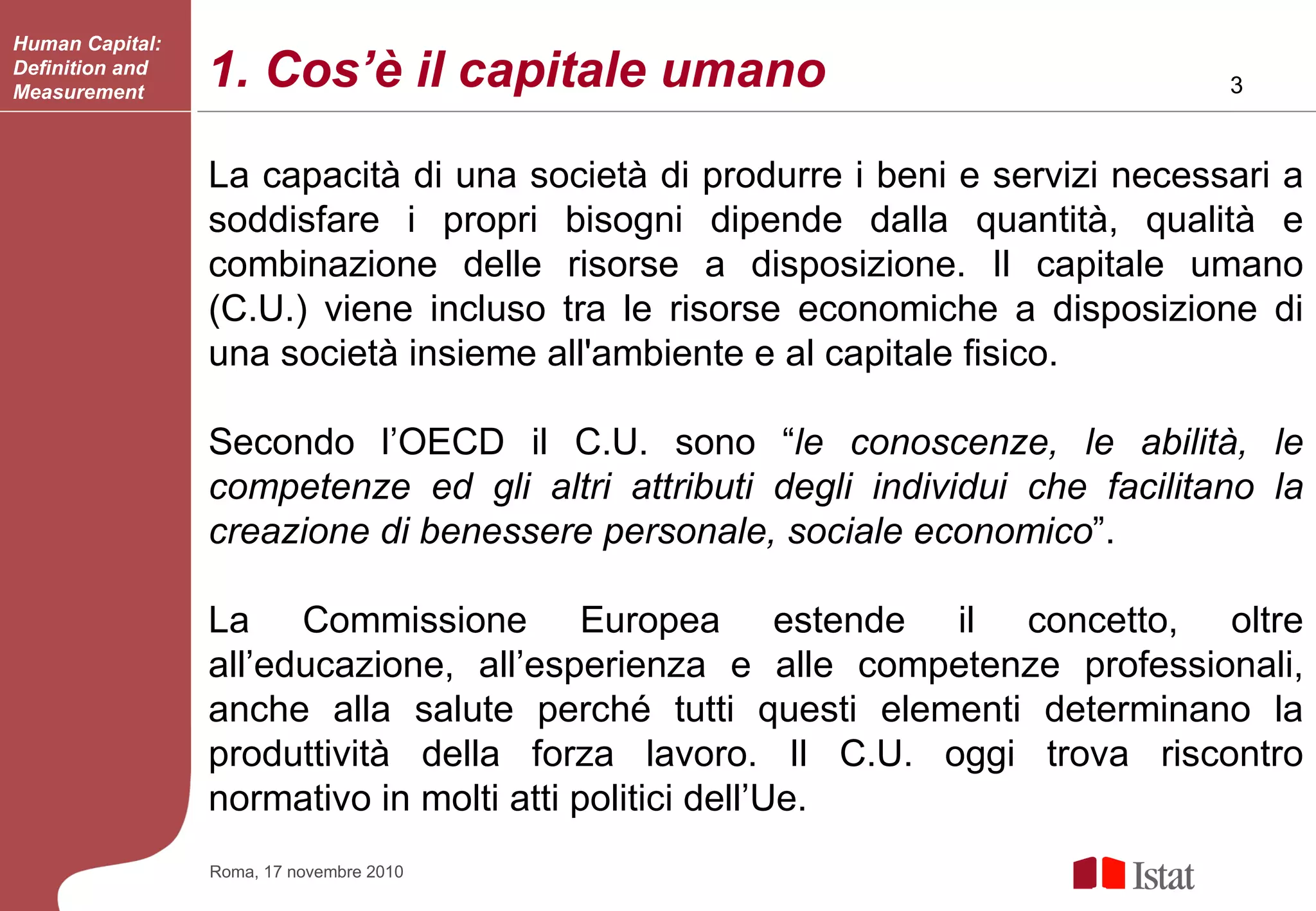 A. Baldassarini e A. Righi: Verso un conto del Capitale umano | PPS