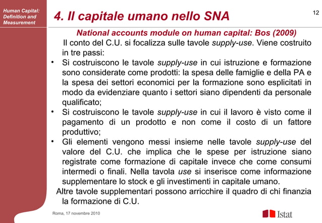 A. Baldassarini e A. Righi: Verso un conto del Capitale umano | PPS