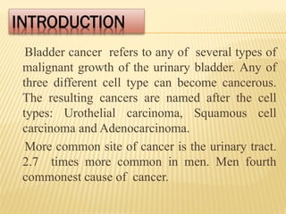 Baldder cancer (Bladder carcinoma) | PPT