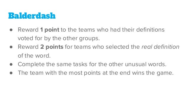 Balderdash ESL Board Game