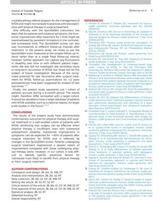 Balderman2019 thoracic outlet syndrome | PDF
