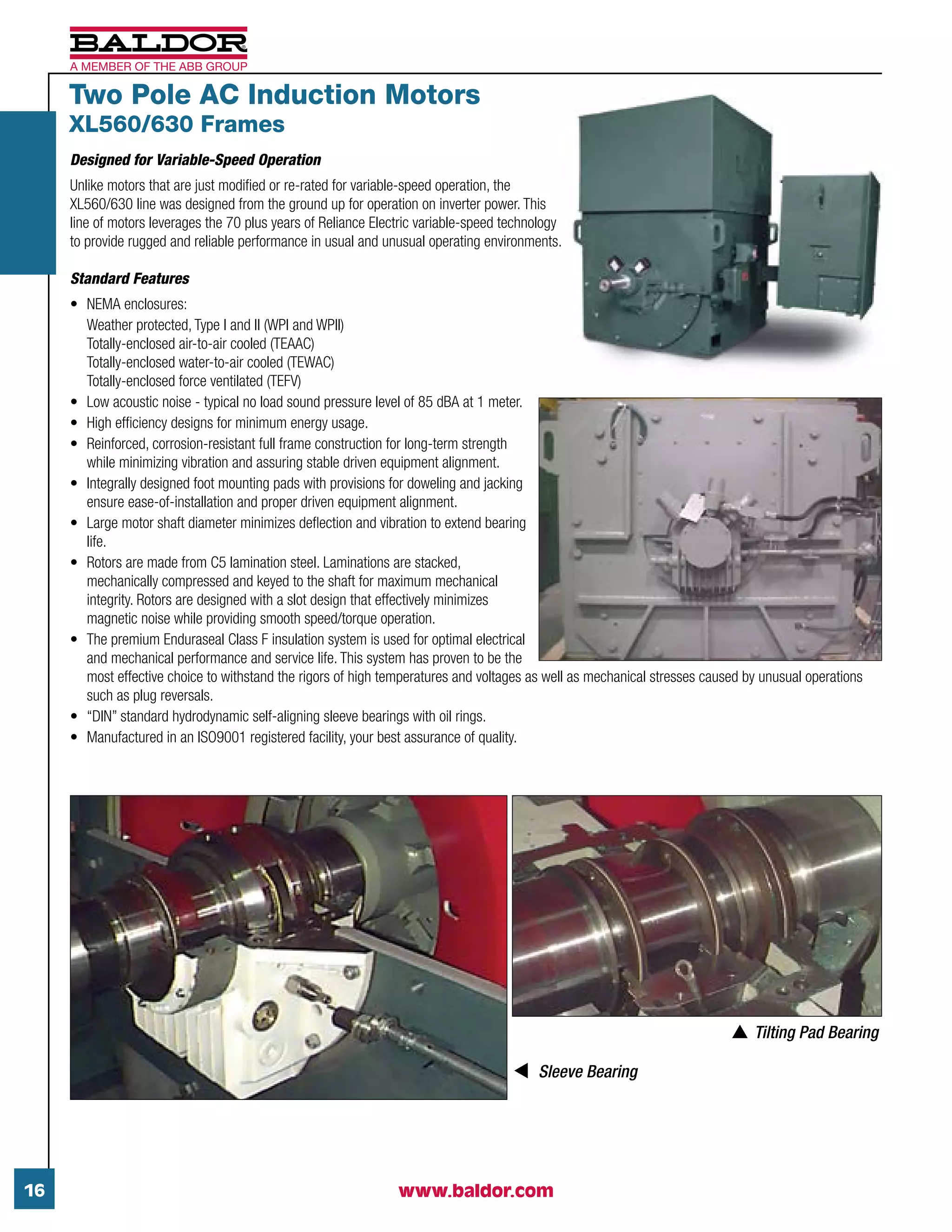 Baldor Large Frame AC Induction Motors | PDF