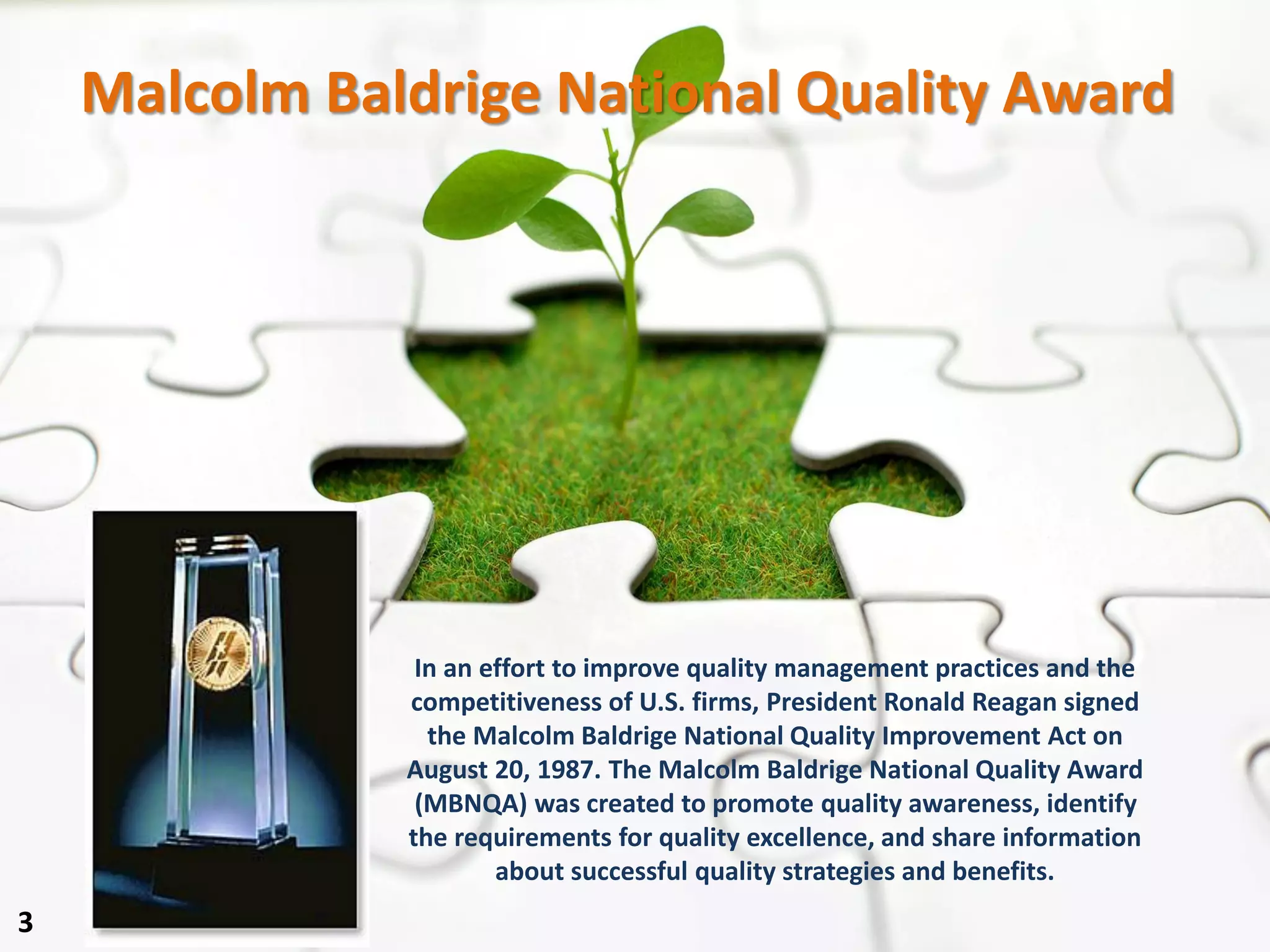 Malcolm Baldrige National Quality Award | PDF
