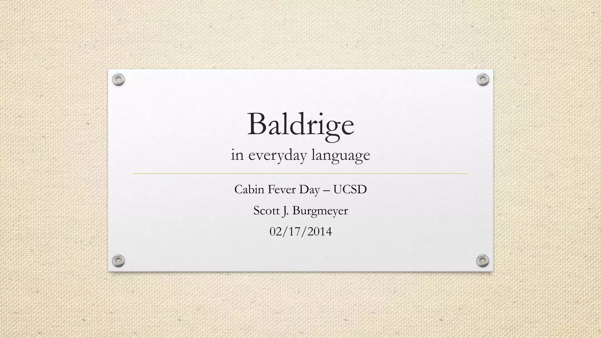 Baldrige in everyday language | PPT