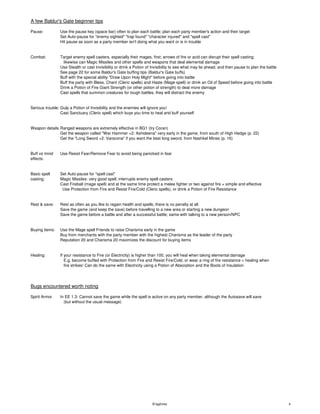 Baldur's Gate Enhanced Edition Walkthrough Cleric/Ranger | PDF