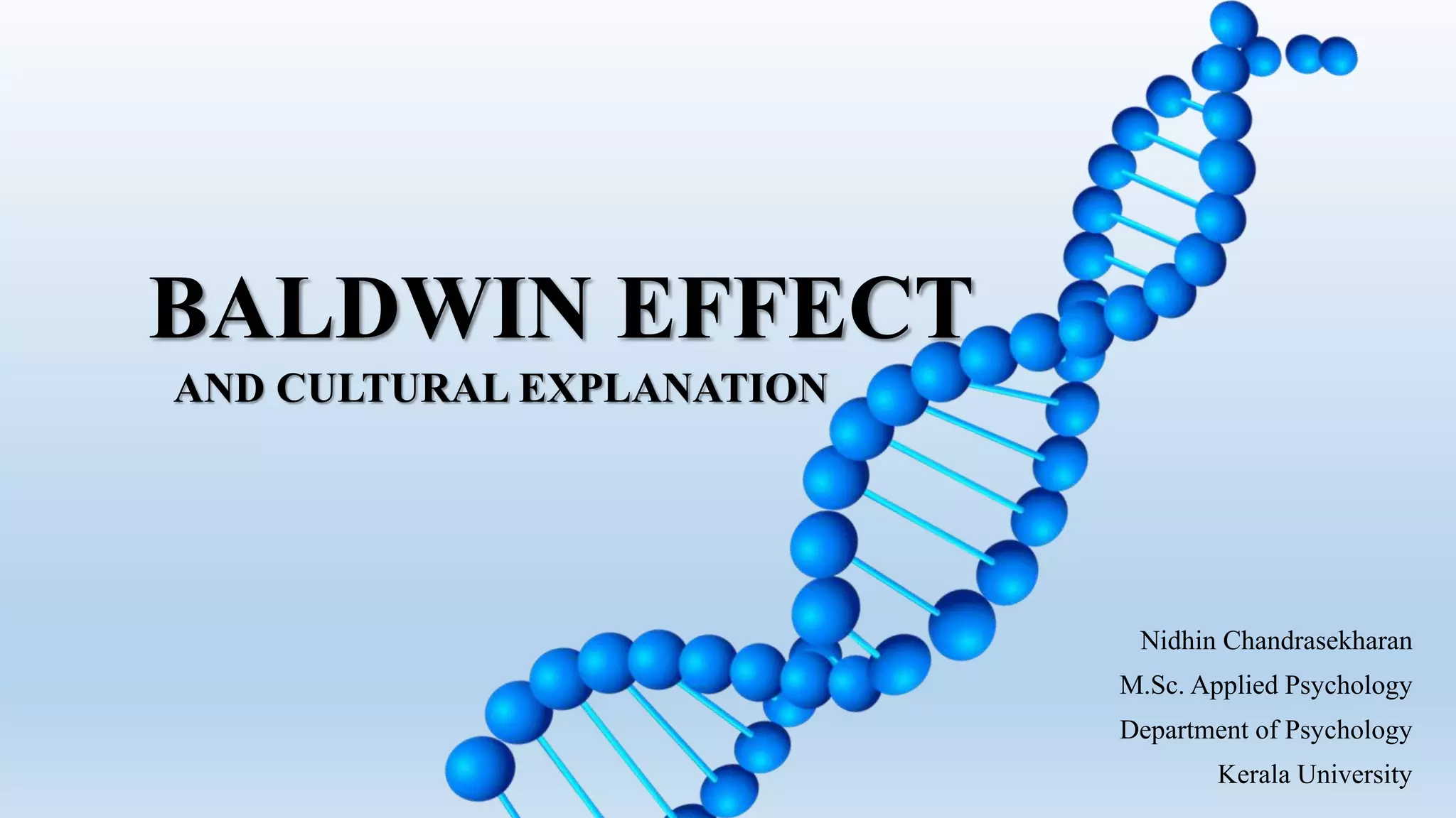 Baldwin effect and cultural explanation | PPT