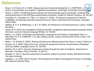 Dynamic assessment and academic writing: evidence of learning transfer ...