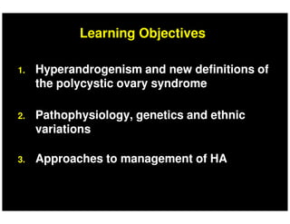 Hyperandrogenism PCOS and its causes and management mnaa | PDF