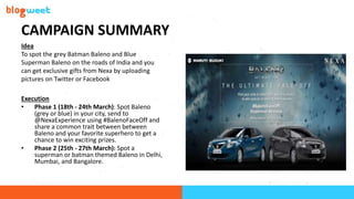 Blogweet- Baleno #FaceOff Influencer Campaign | PPTX