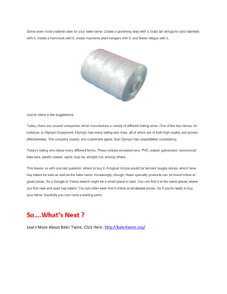 Baler twine | PDF