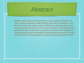 The Visible School Library - Bales | PDF