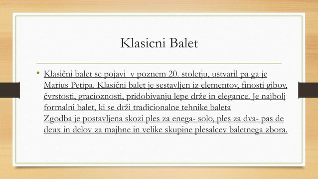 Balet | PPTX