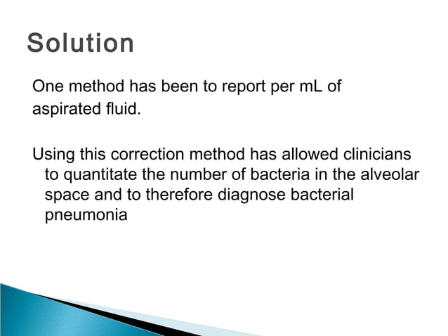 Bal fluid analysis | PPT | Lung and Respiratory Health | Diseases and ...