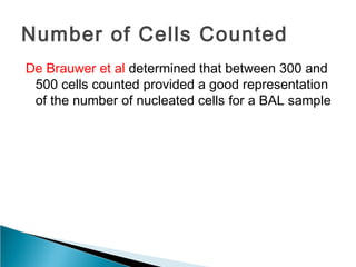 Bal fluid analysis | PPT