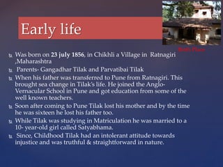 Bal gangadhar tilak | PPTX