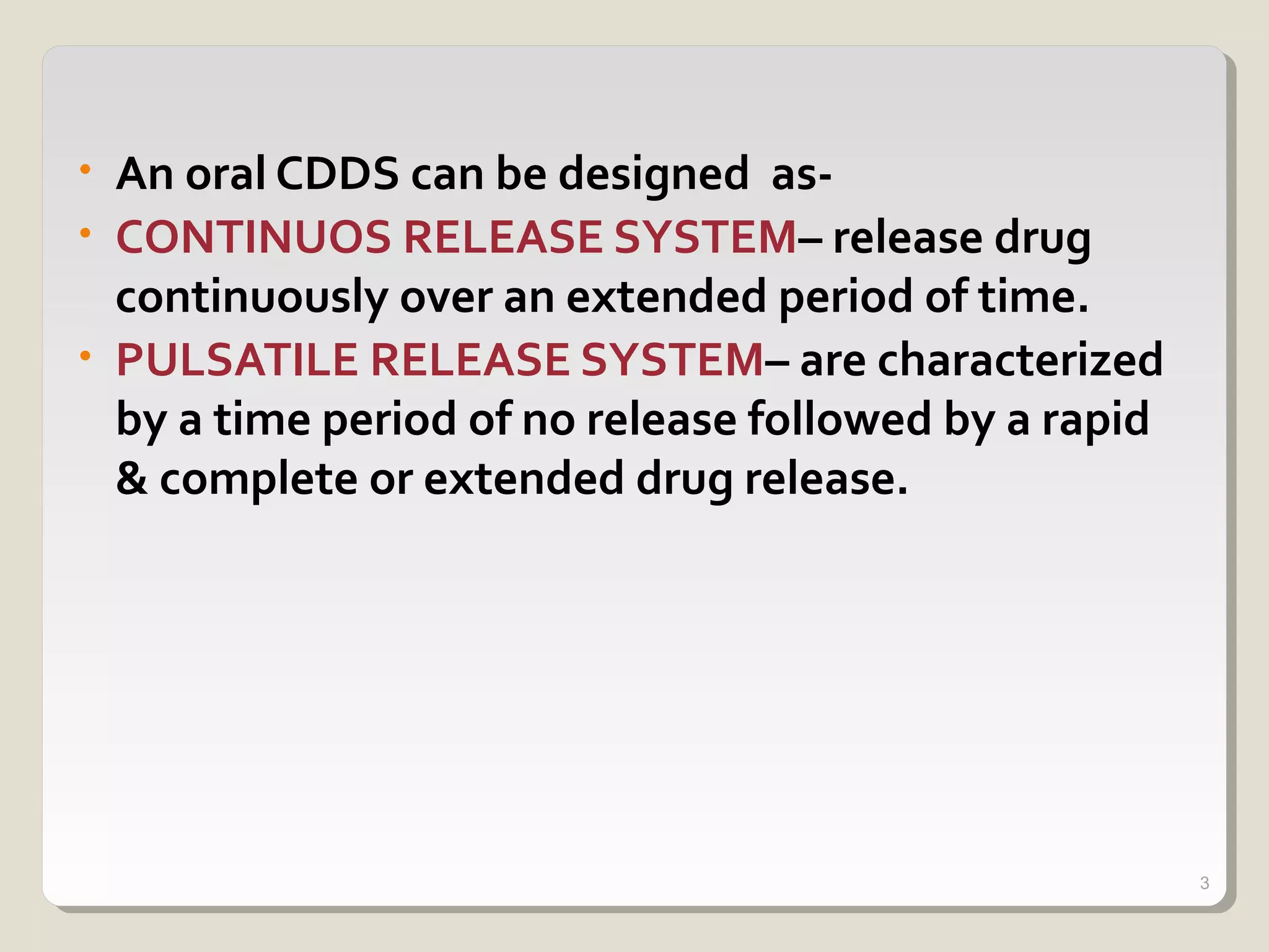 oral controlled drug delivery system | PPT