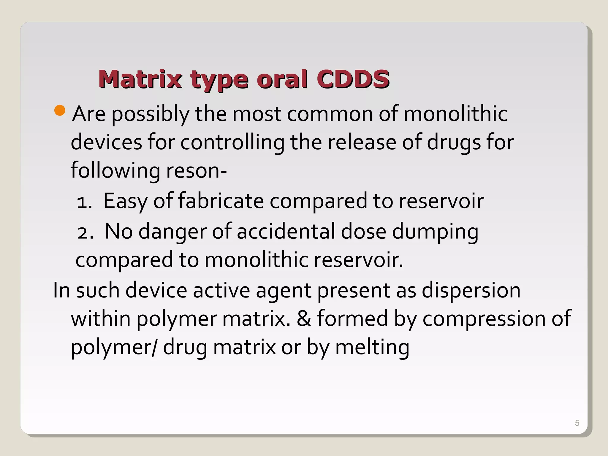 oral controlled drug delivery system | PPT