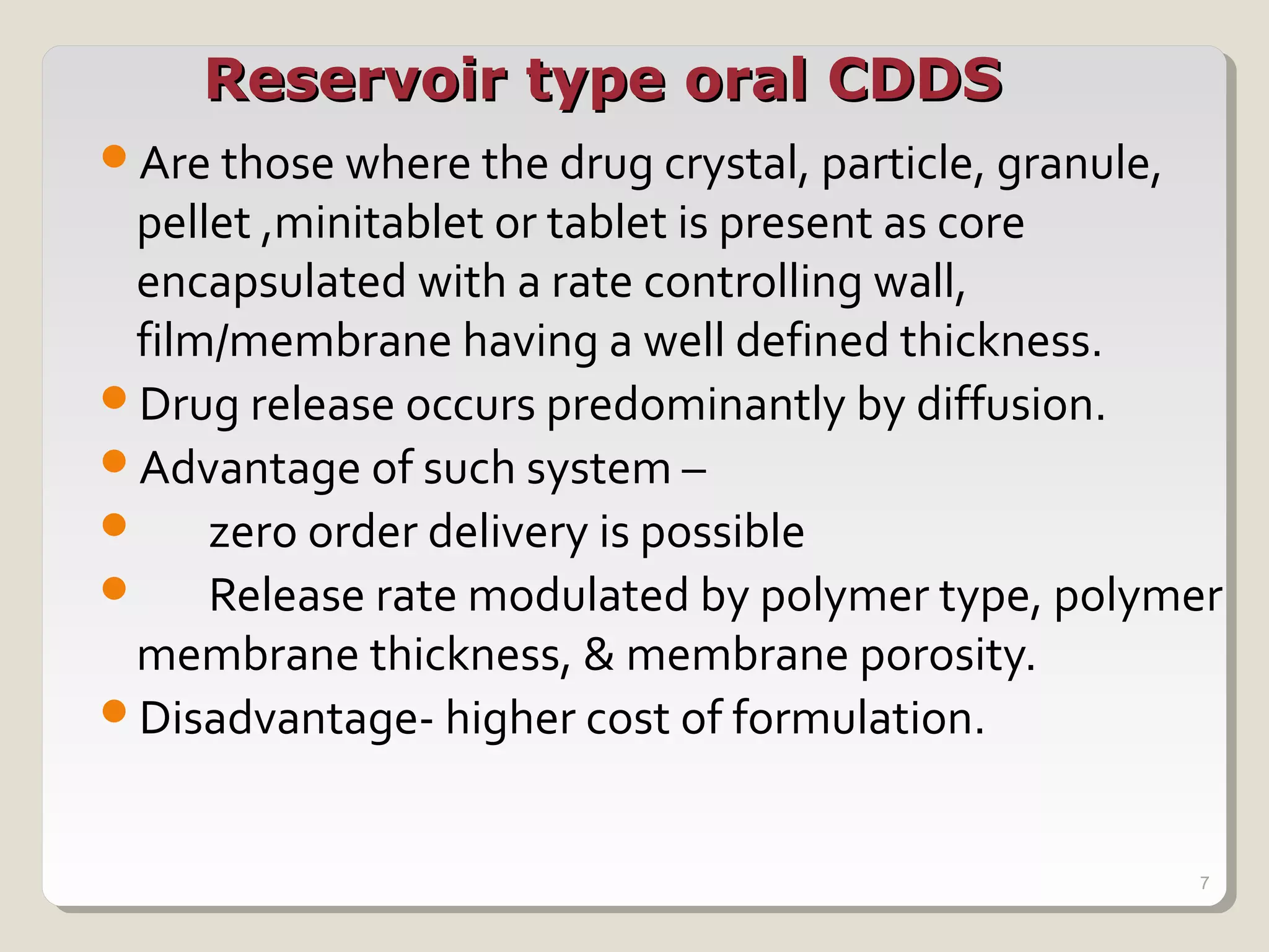 oral controlled drug delivery system | PPT
