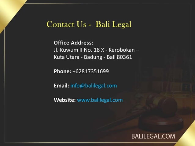 Bali law firm | Balilegal | PDF