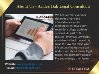 Bali law firm | Balilegal | PDF