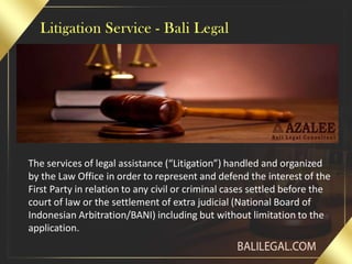Bali law firm | Balilegal | PDF