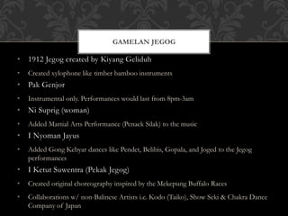 Balinese dance history | PPTX