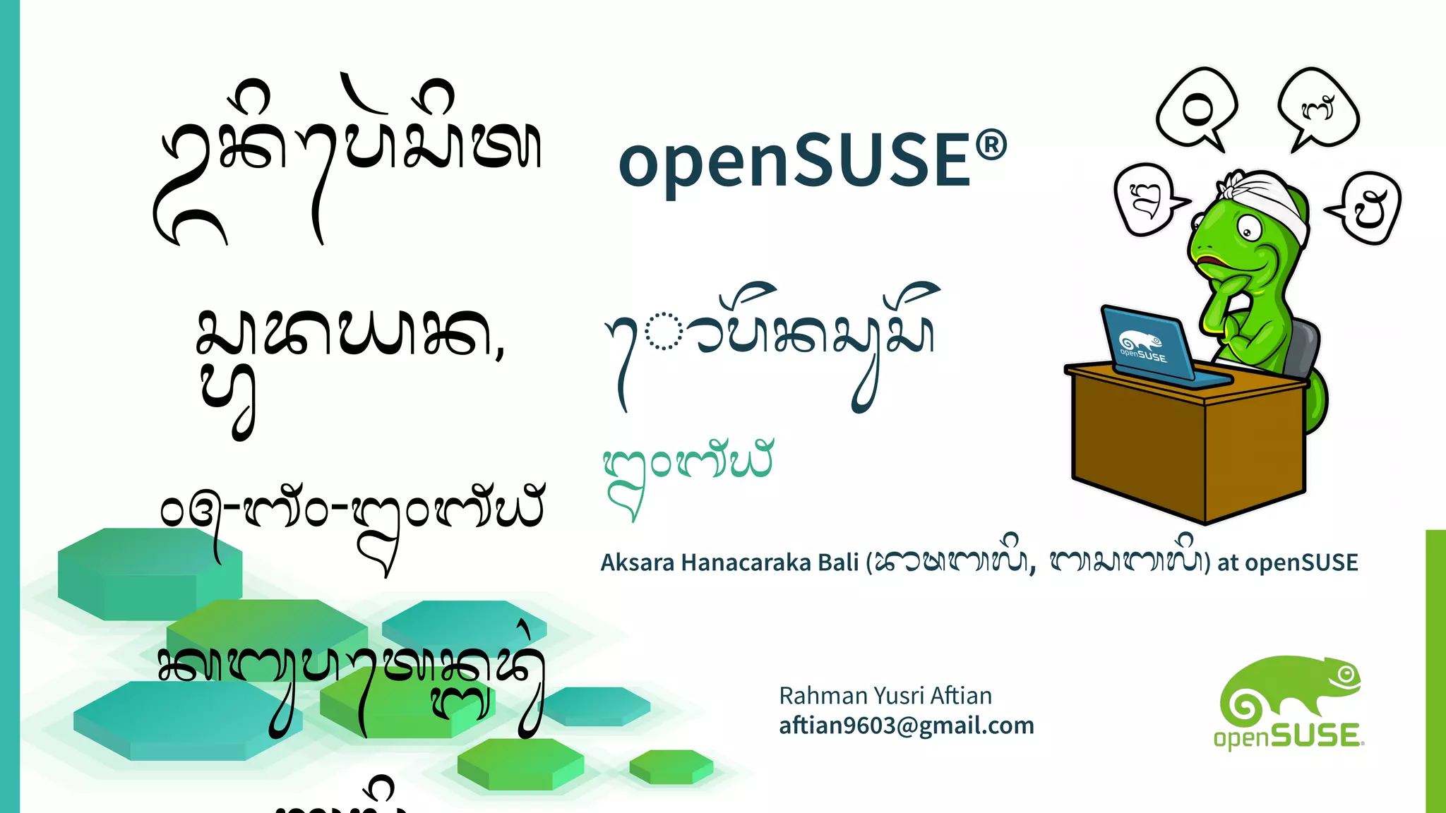 Aksara hanacaraka (Balinese Scripts) at openSUSE | PPT