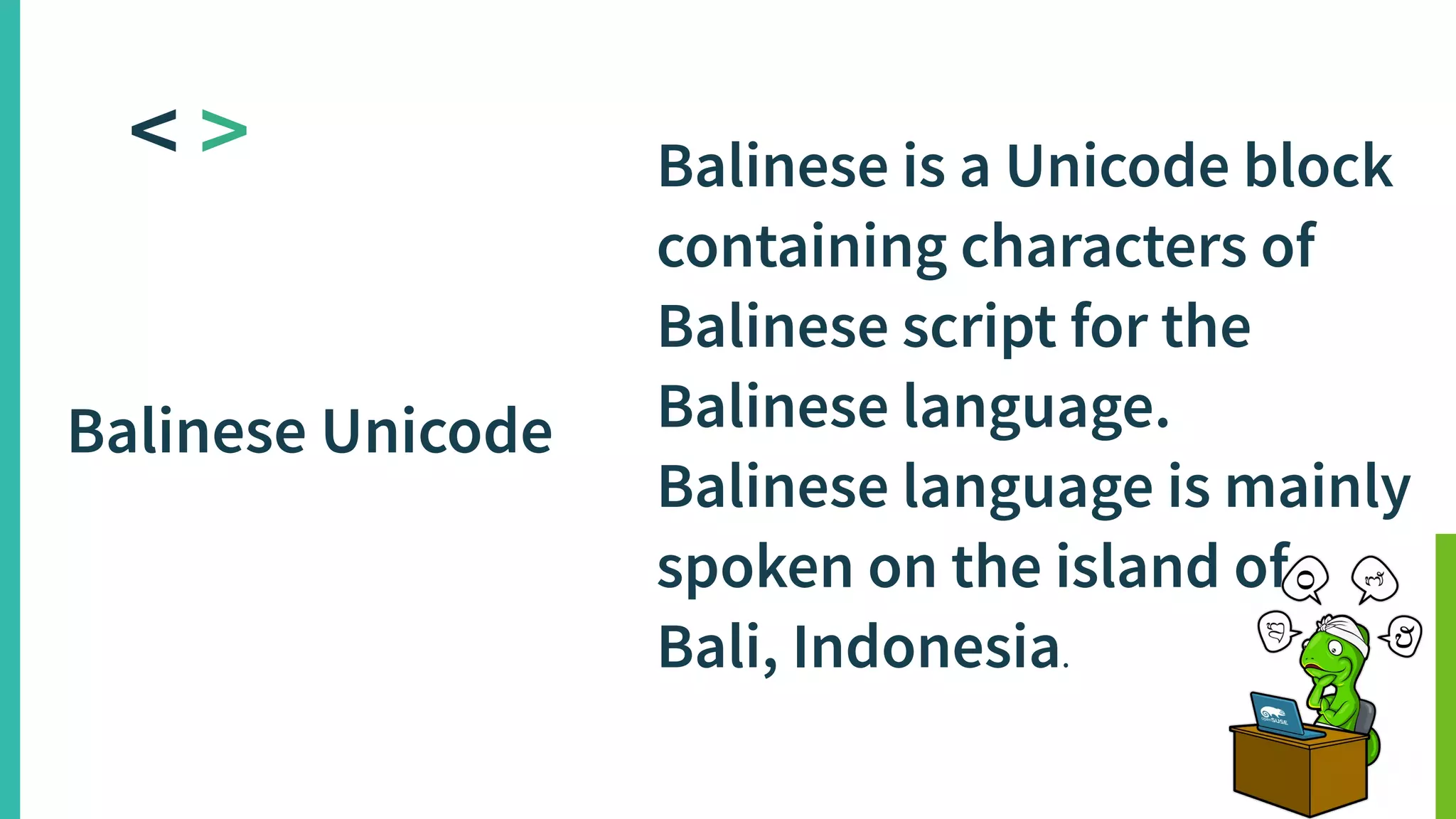 Aksara hanacaraka (Balinese Scripts) at openSUSE | PPT