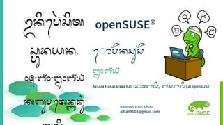 Aksara hanacaraka (Balinese Scripts) at openSUSE | PPT