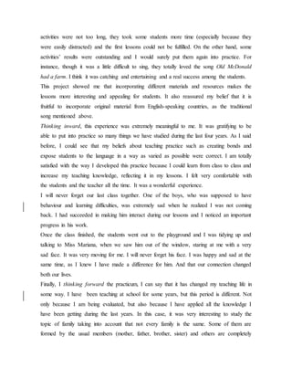 My Primary Level Reflections | PDF