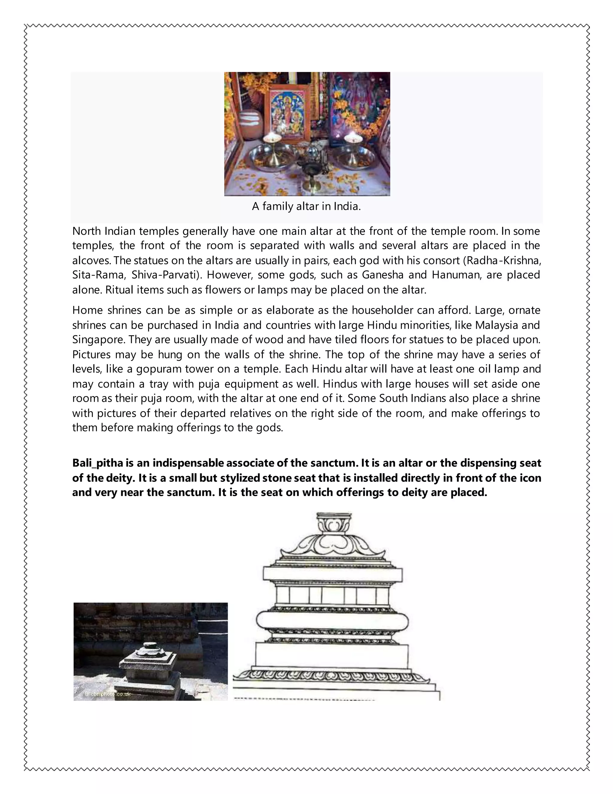 The throne of Gods in the hindu temples-Bali pitha | DOCX