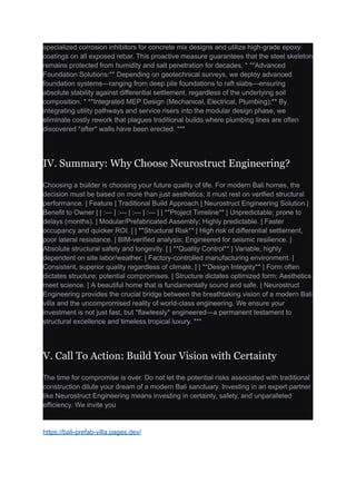 Affordable Tiny Villa Bali: Engineering Safe, Sustainable Tropical ...