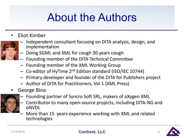 RELAX NG and DITA: An Almost Perfect Match | PPT