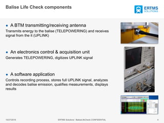 Balise LifeCheck: the preventive balise maintenance tool | PPTX