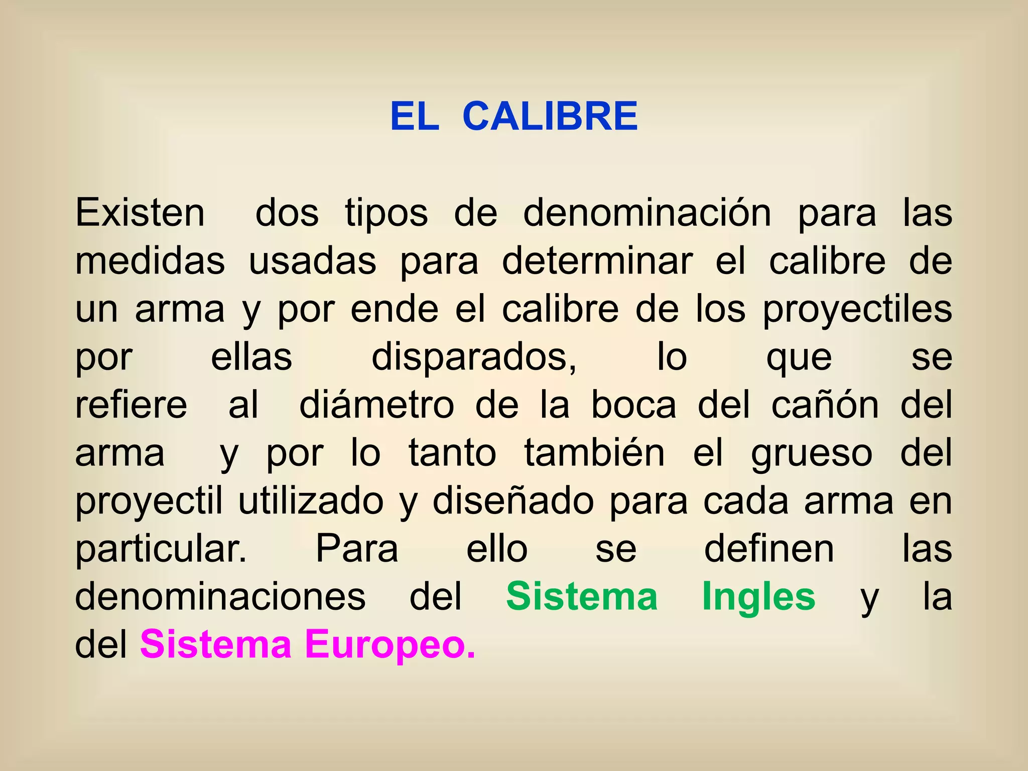 Balistica interior el calibre | PPT