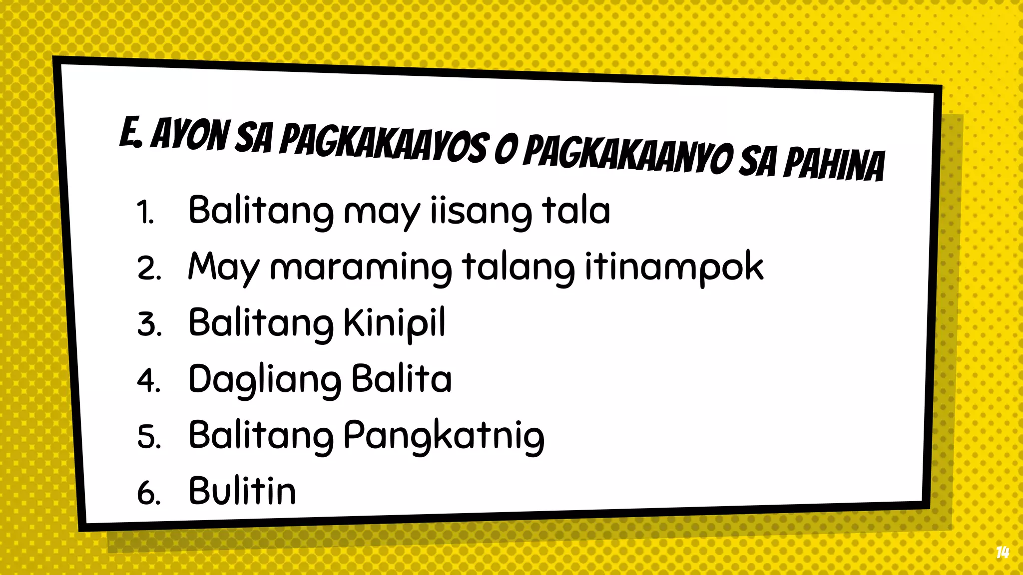 Balita ppt | PPTX