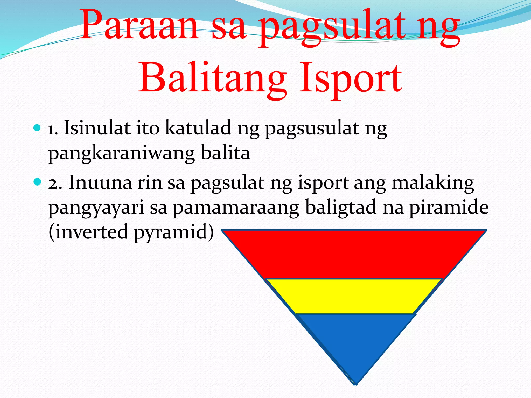 Balitang isports | PPTX