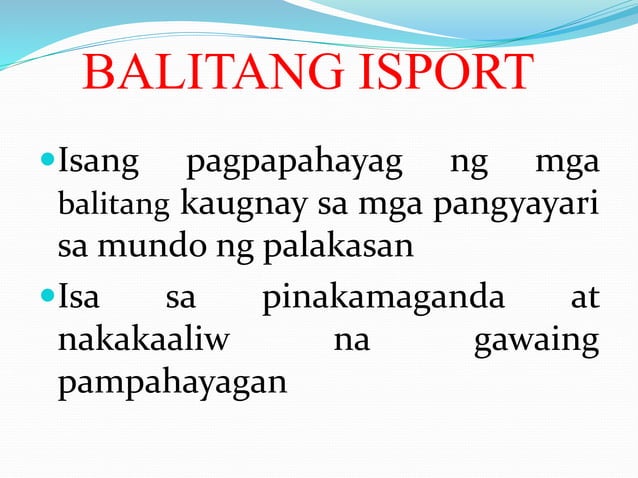 Balitang isports | PPTX